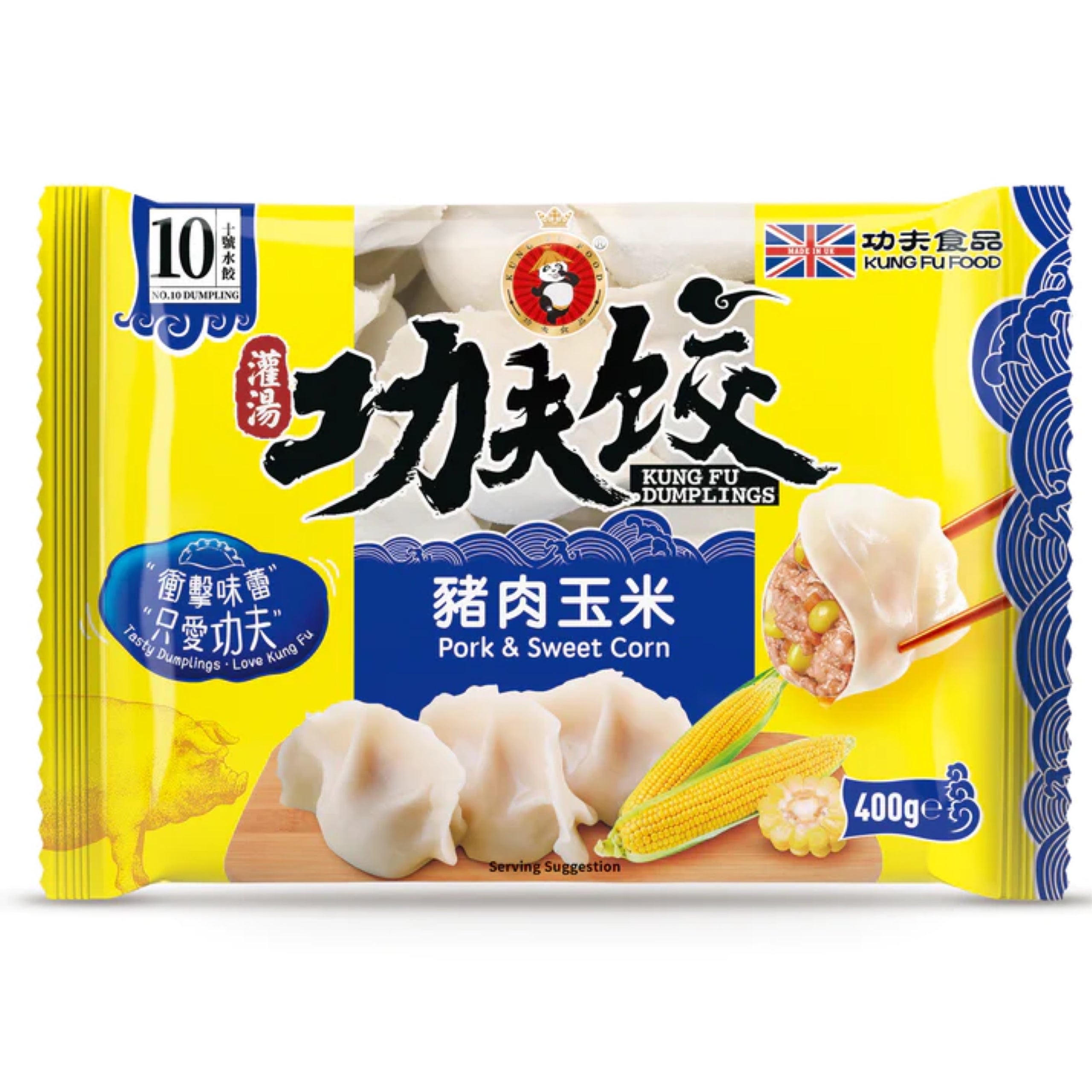 功夫水饺-猪肉玉米*400g KUNGFU Pork & Sweet Corn Dumplings | UNIMART ASIAN SUPERMARKET