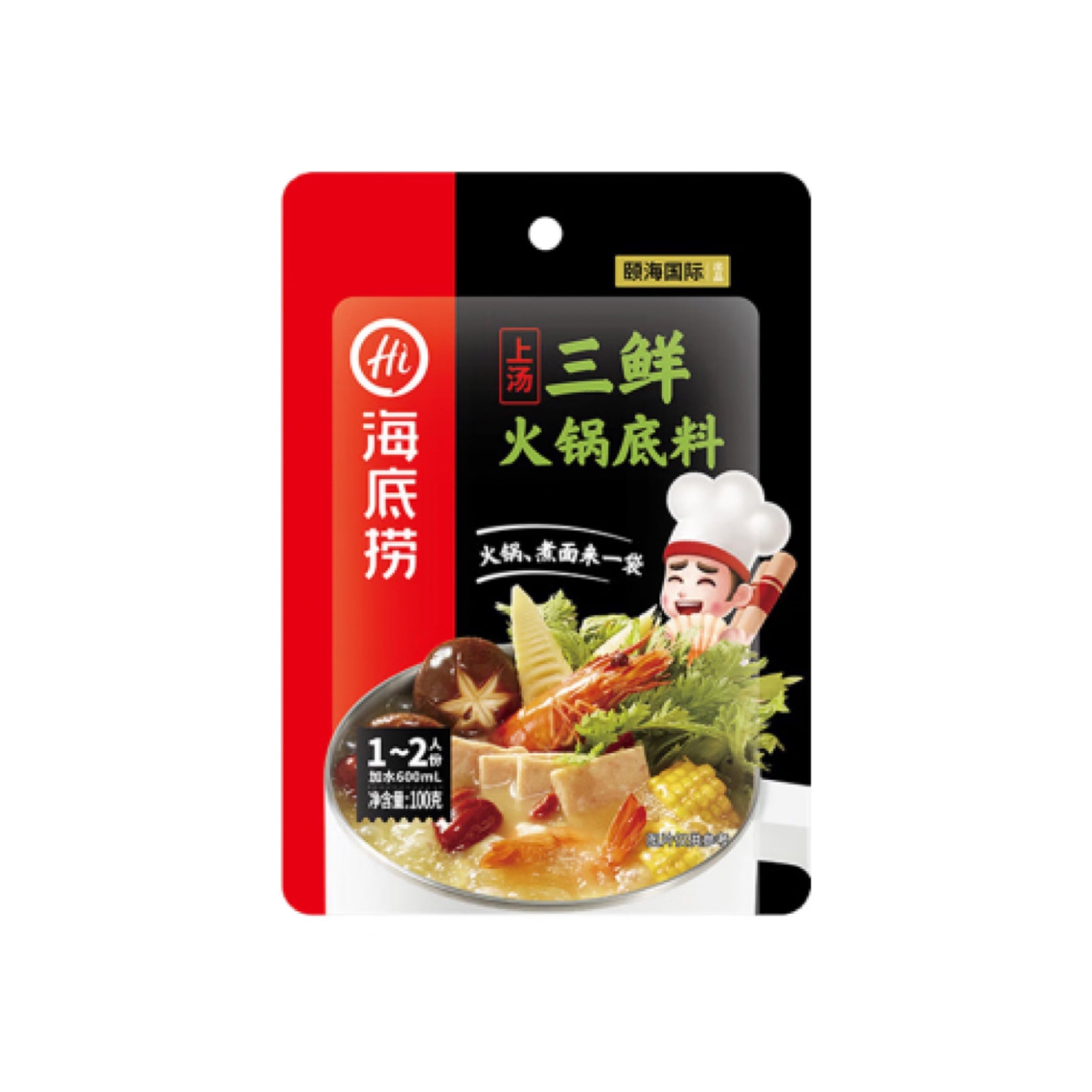 海底捞 上汤三鲜火锅底料一人食 100g Hdl Hotpot Base Three Delicacies Flavor Unimart Asian Supermarket